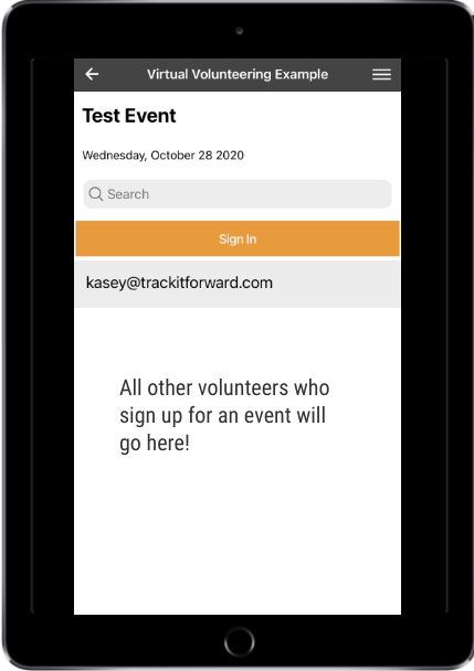 Digital Event Sign-In Sheet | Track It Forward